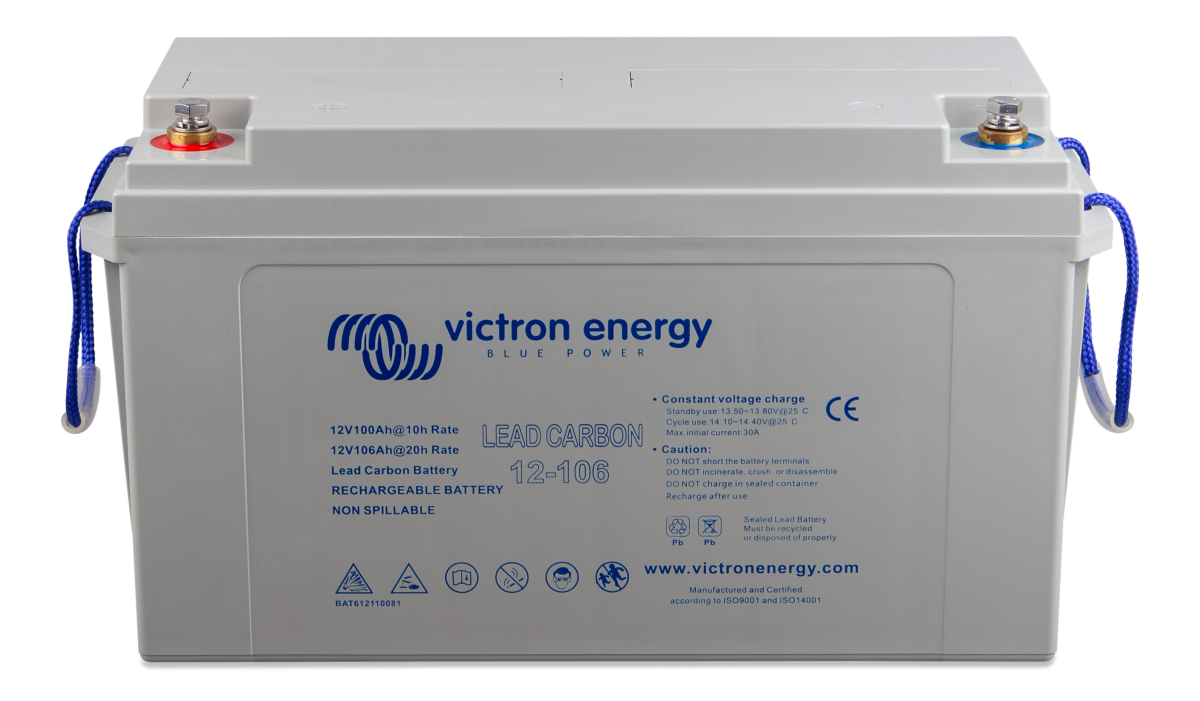 Victron - Lead Carbon Battery 12V/106Ah (M8) - Victron batteri - North ...